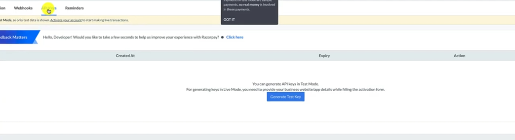 Connecting Razorpay Merchant Account - Tiny Brander LLC Knowledge Base