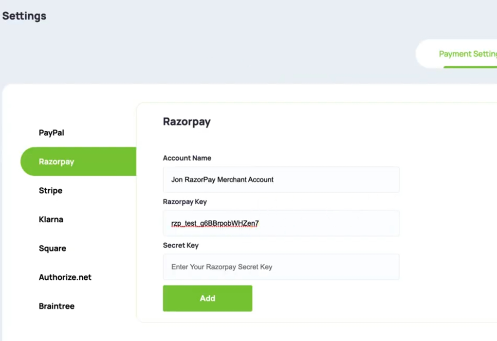 Connecting Razorpay Merchant Account - Tiny Brander LLC Knowledge Base