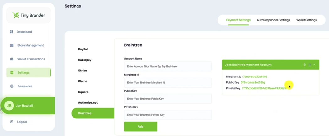 Connecting Braintree Merchant Account - Tiny Brander LLC Knowledge Base