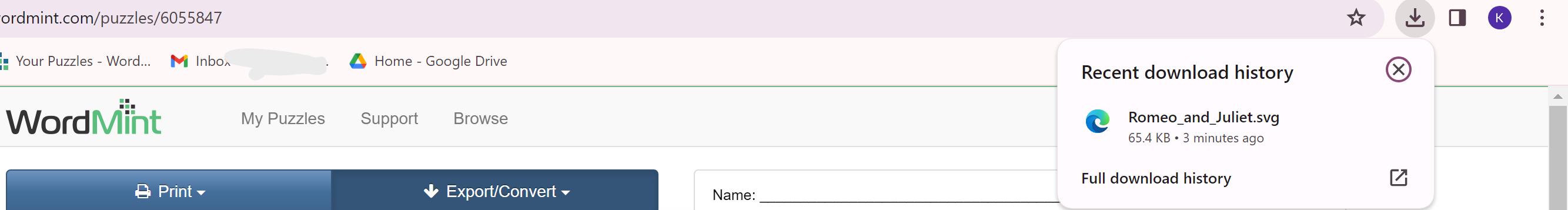 How to create an SVG of my puzzle - WordMint Docs