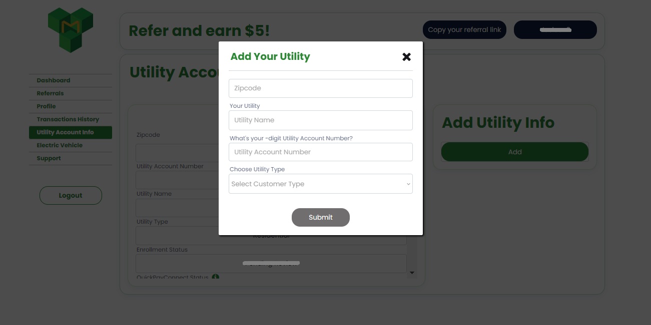How can I add multiple active utility accounts to my Meltek Account ...