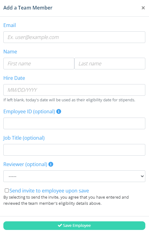 Adding an Employee (Company Administrators) - Compt Knowledge Base