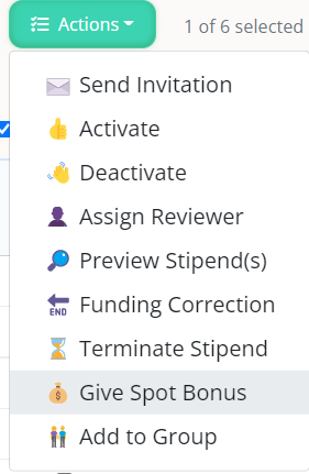 Giving a Spot Bonus (Company Administrators) - Compt Knowledge Base