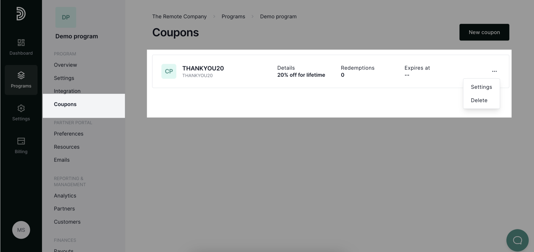 How to use promotion codes - Partnero Knowledge base