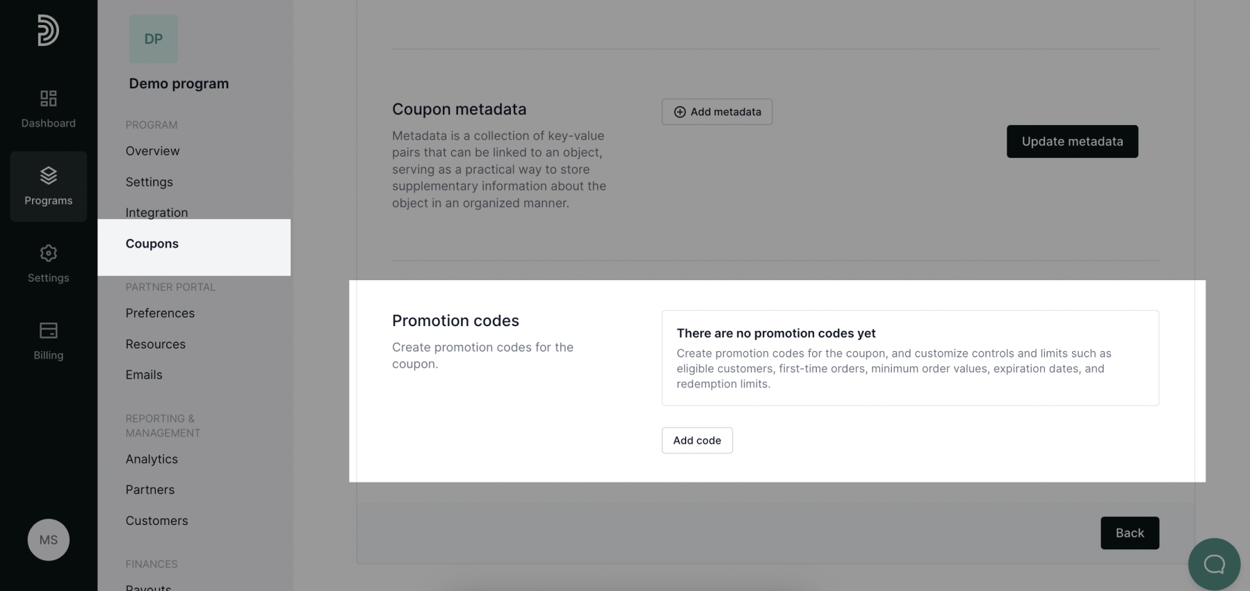 How to use promotion codes - Partnero Knowledge base