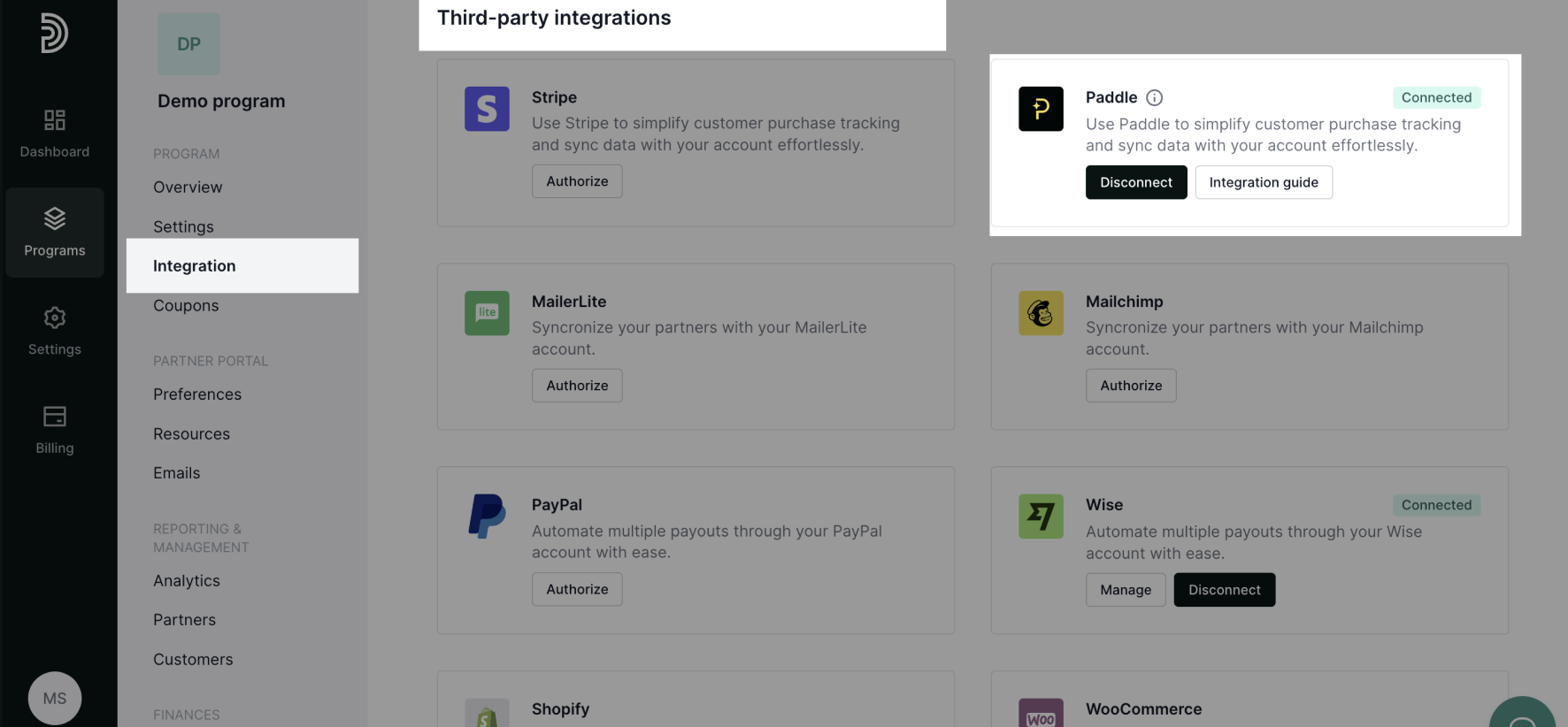 Integrate Paddle - Partnero Knowledge base