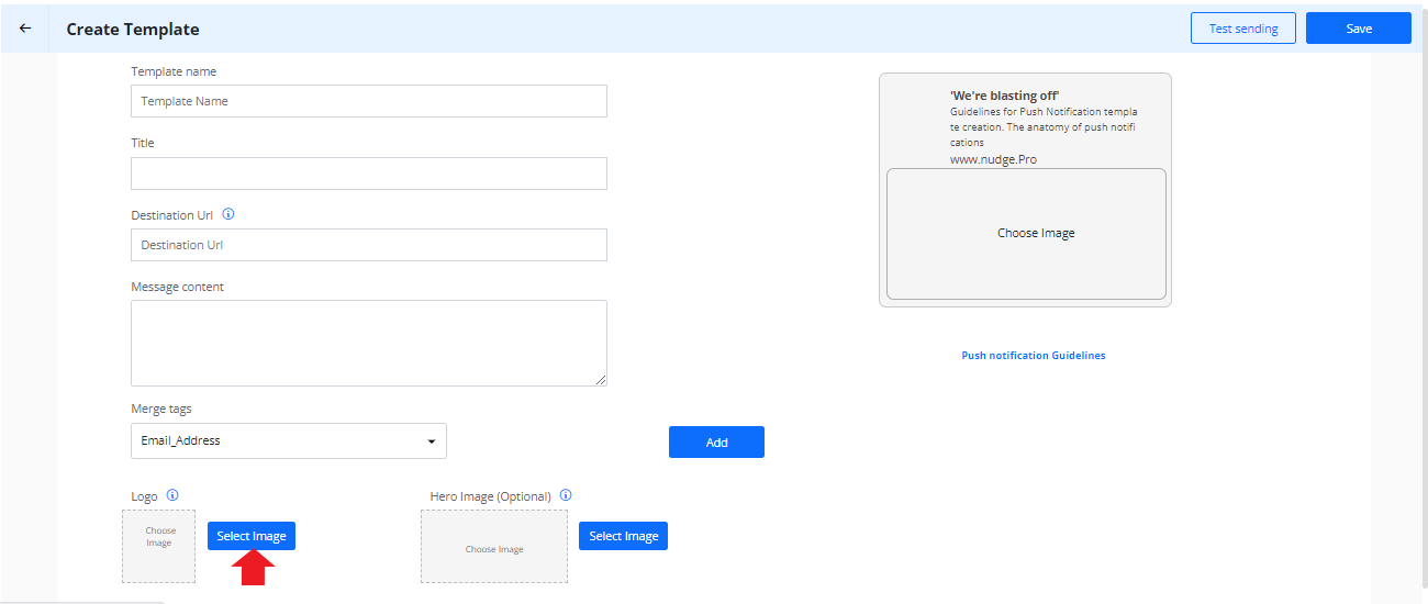 How to create a Push Notification Template? - Nudge