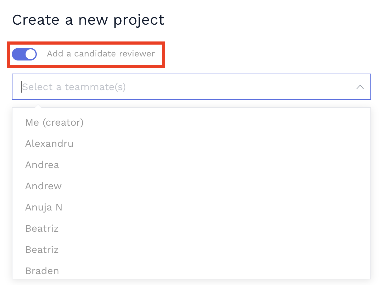 Adding and Removing Reviewers in Projects - Teamable Help Center