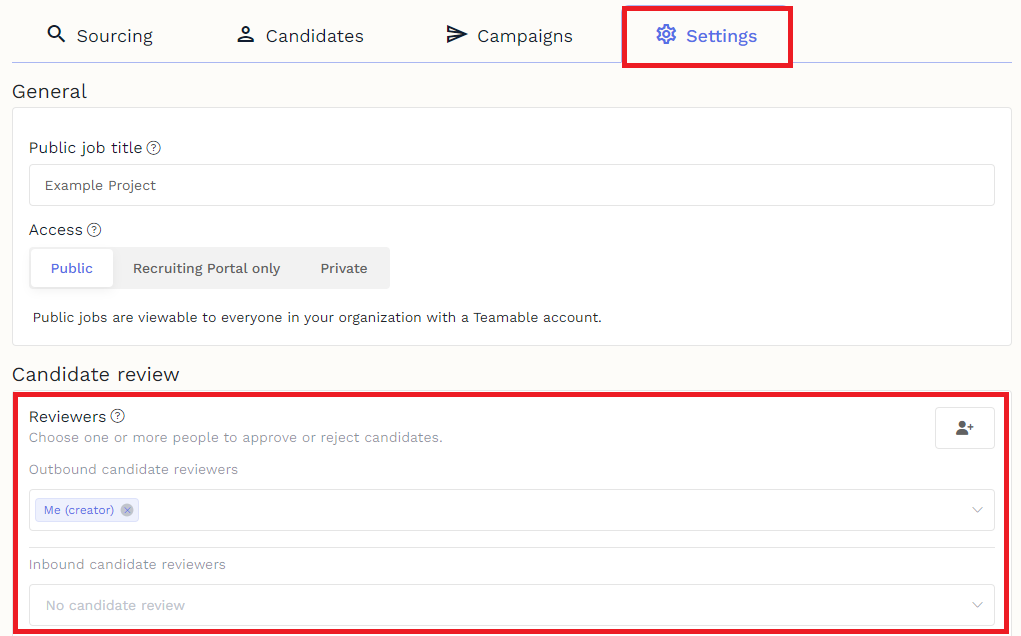 Adding and Removing Reviewers in Jobs - Teamable Help Center