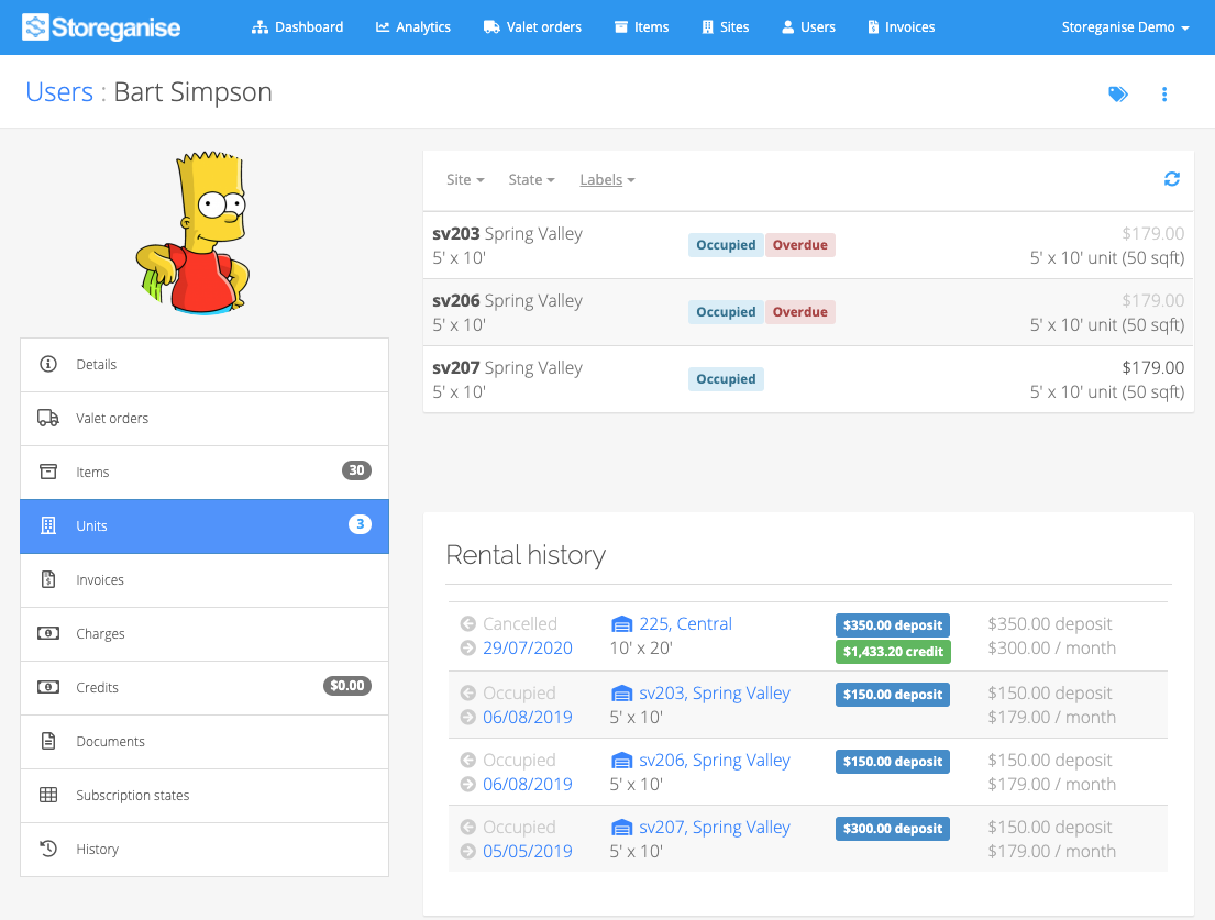 User: Units - Storeganise Help