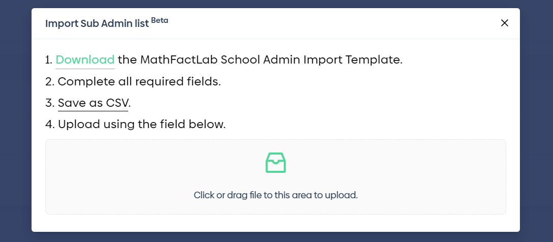 Administrators' Quick-Start Guide for Manual Rostering - MathFactLab ...