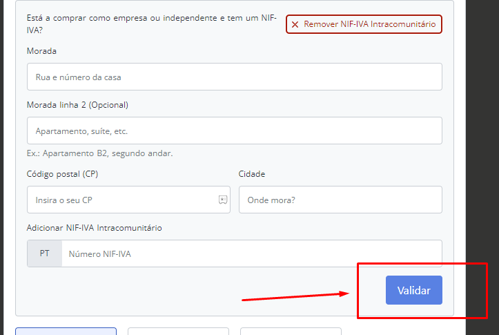 Como Inserir o NIF na fatura - Suporte