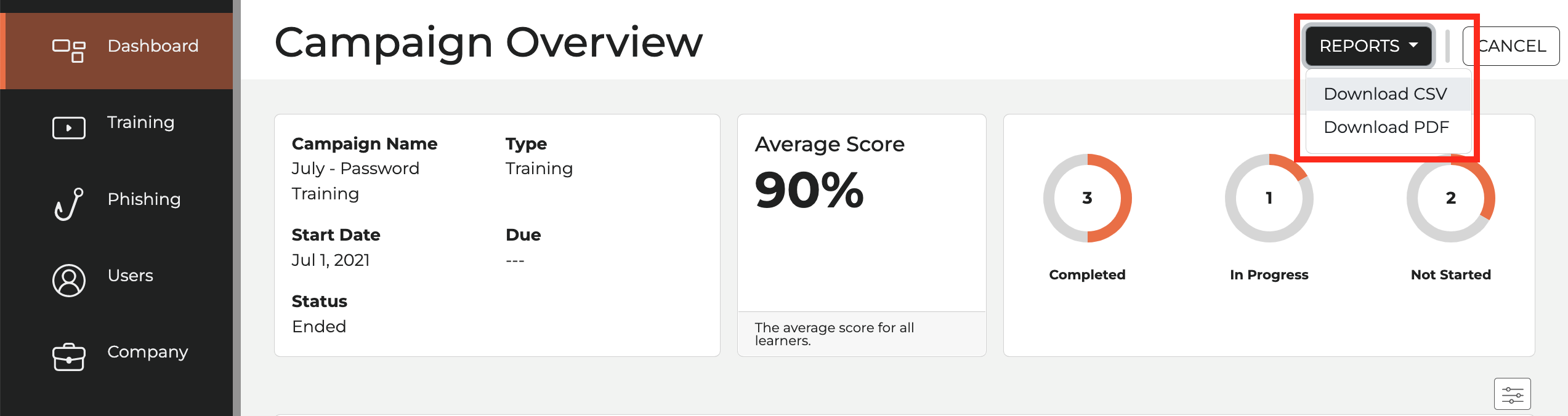 Reporting - Support Centre