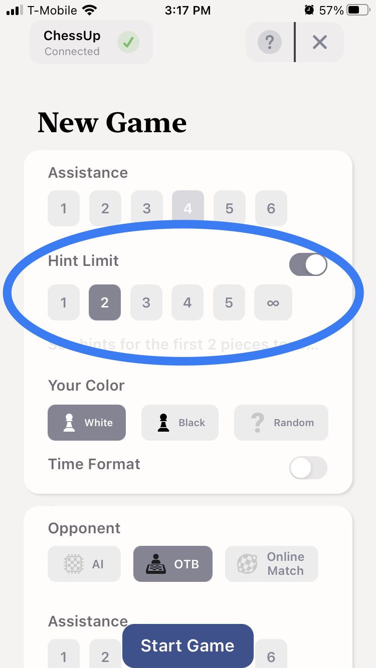 Hint Limit - ChessUp Knowledge Base