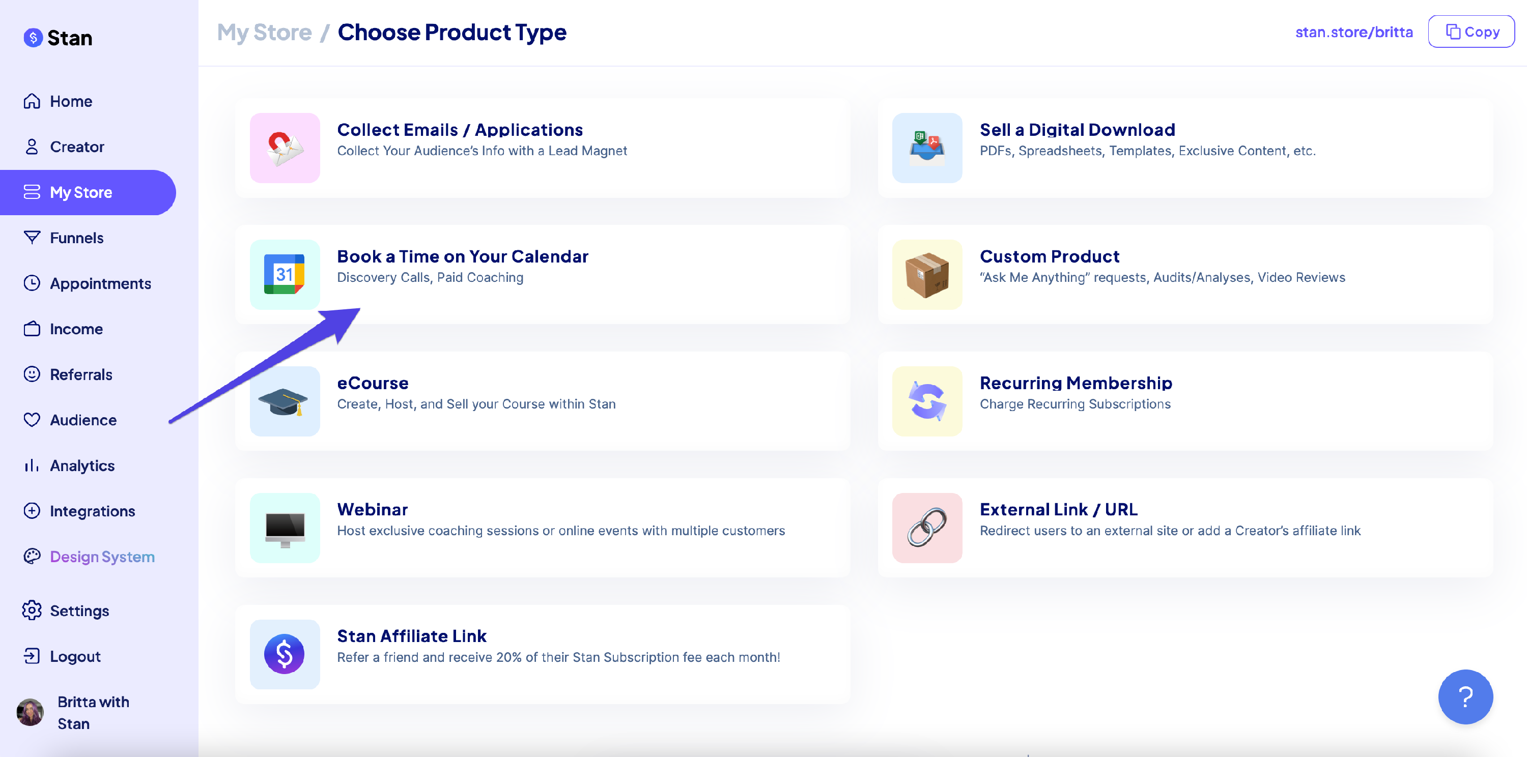 Book Time On Your Calendar Product Stan Store Help Center