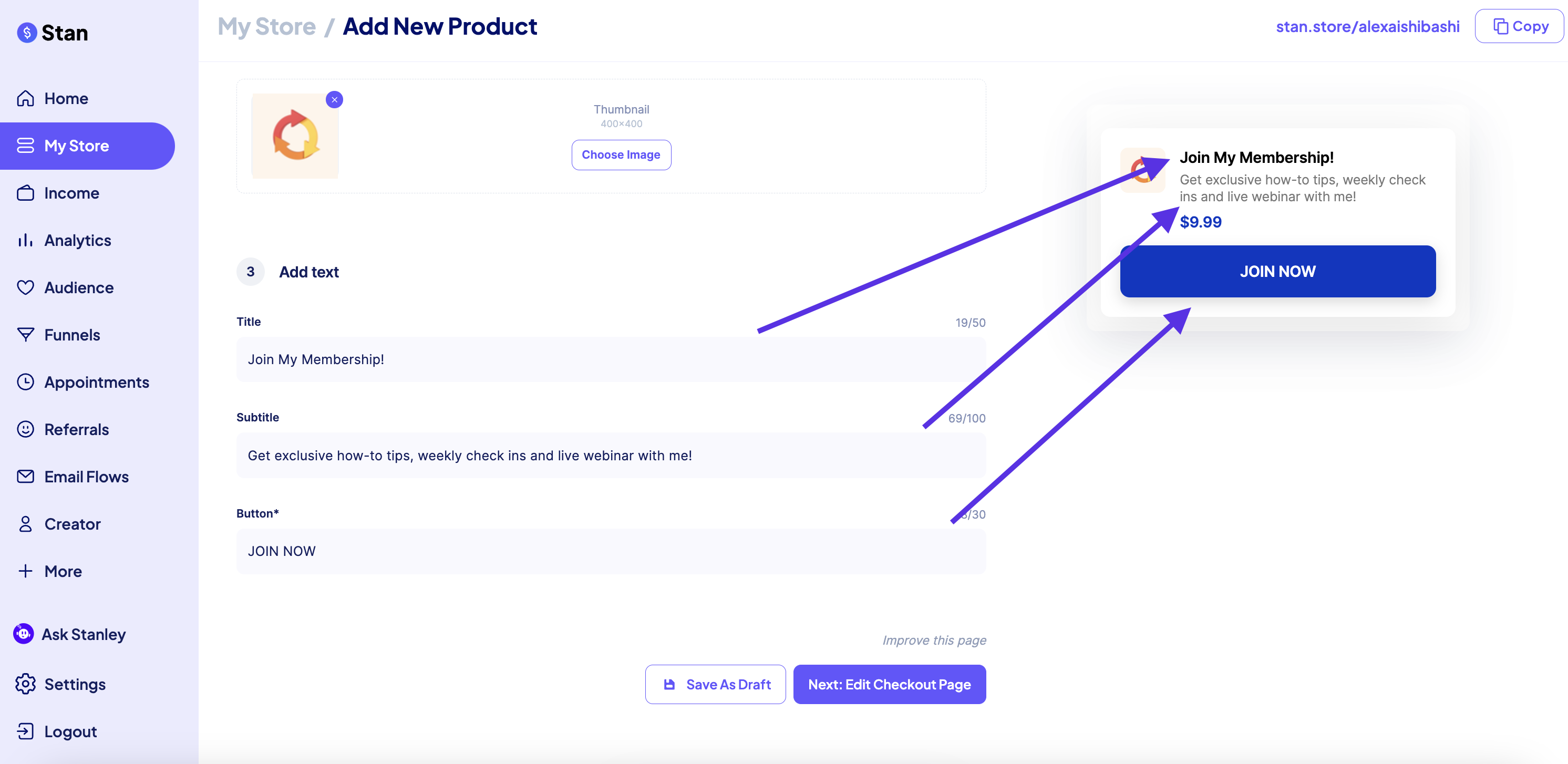 How to Create a Recurring Membership Product - Stan Store Help Center
