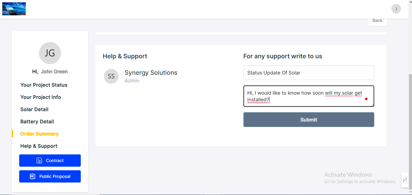 How can customers submit queries through SubcontractorHub ...