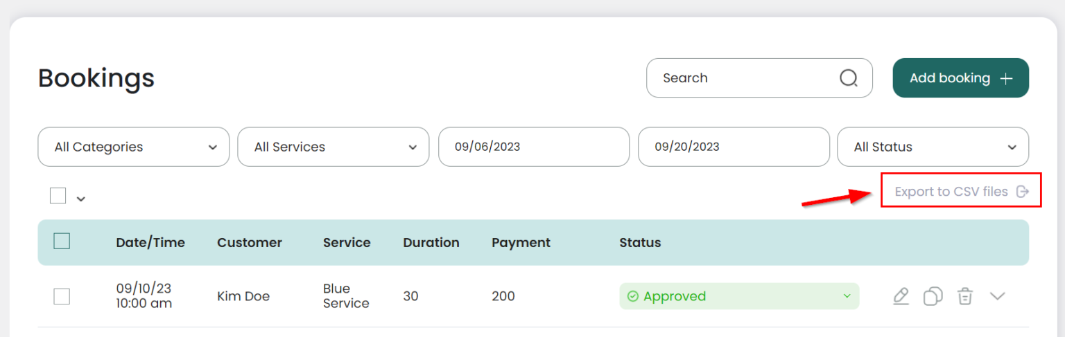 CSV Exports - Webba Booking Knowledge Base