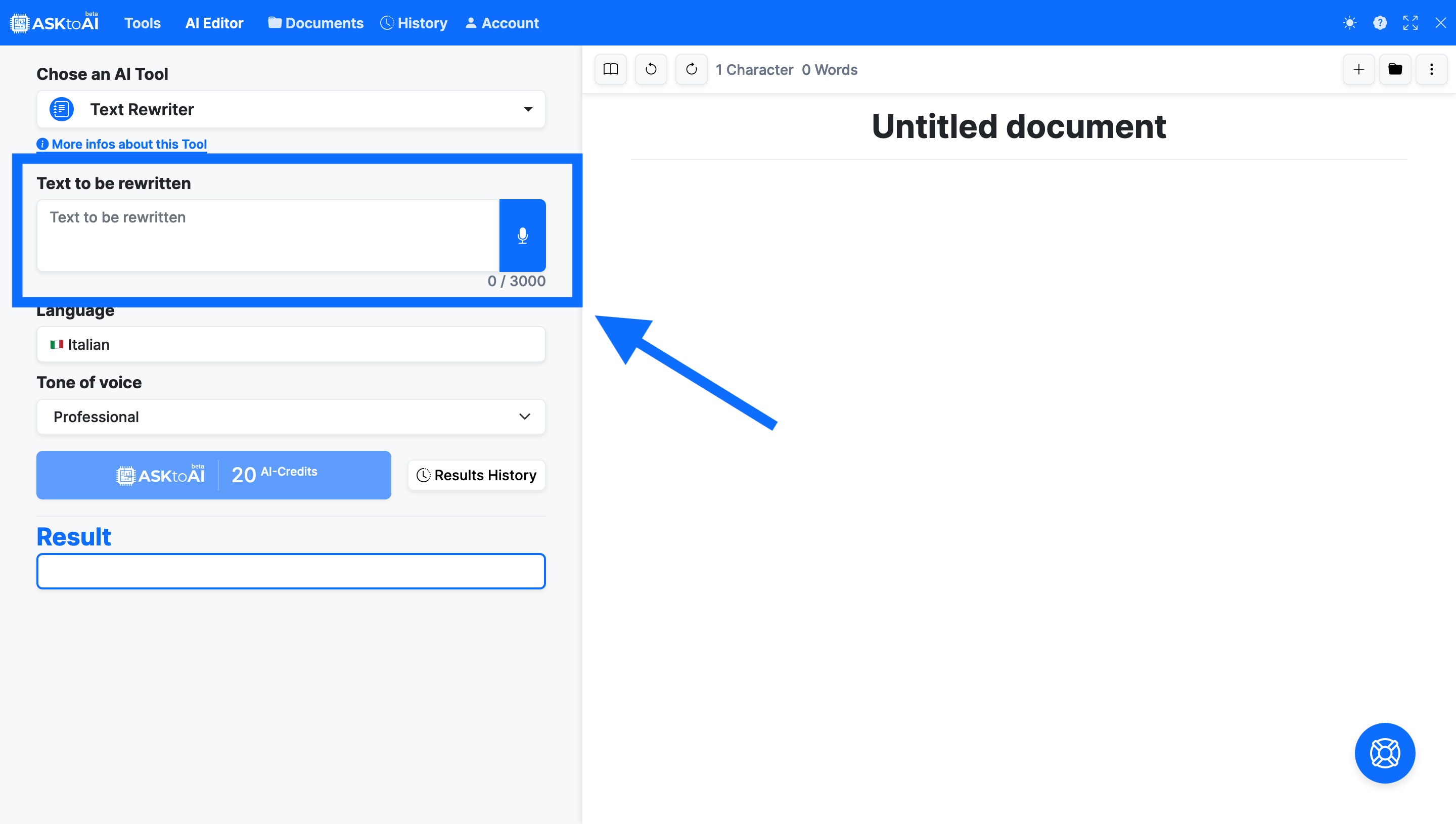 Text Rewriter - ASKtoAI Knowledge Base