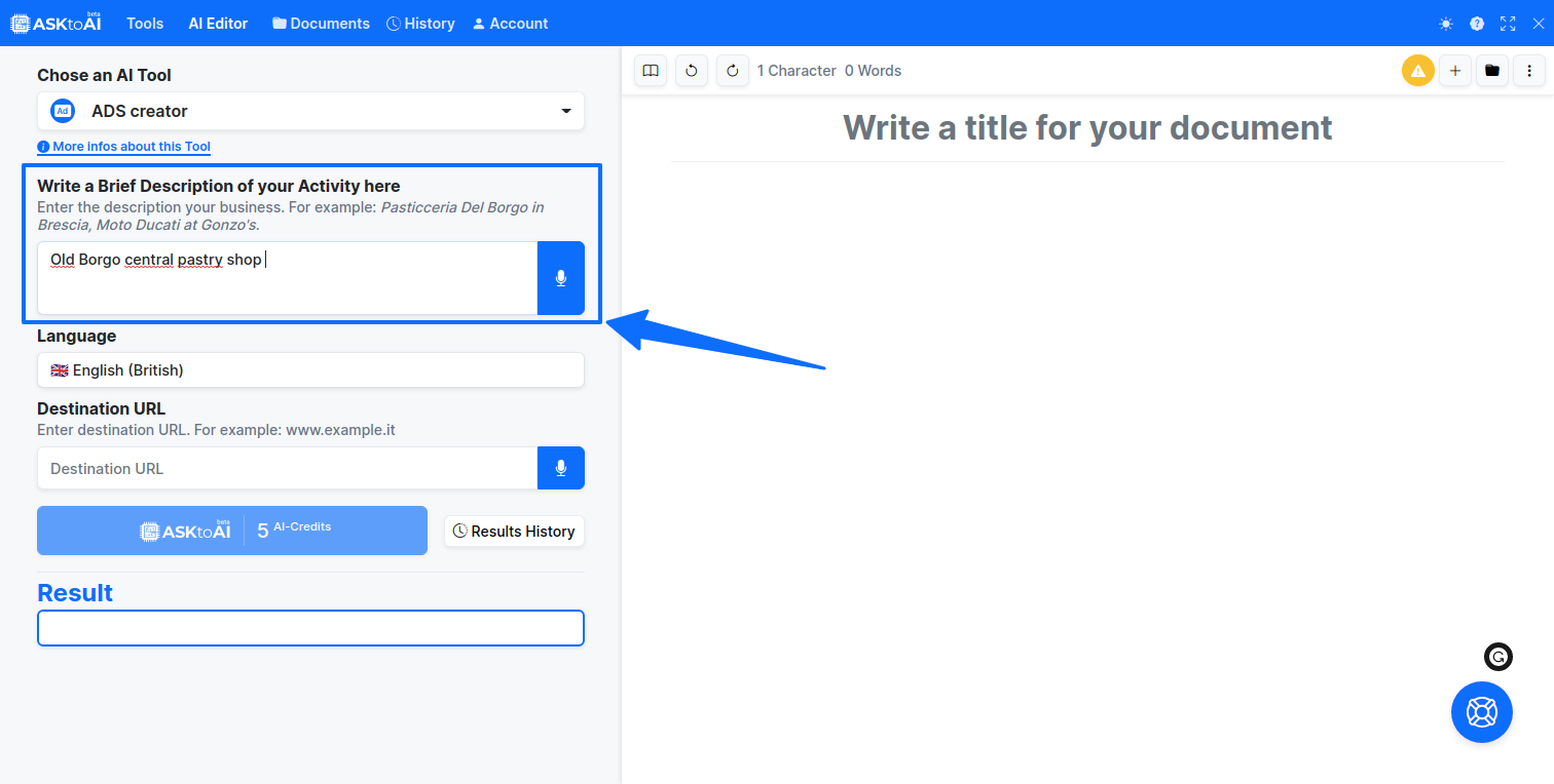 ADS creator - ASKtoAI Knowledge Base