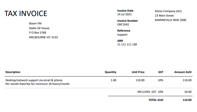 Show amounts as tax exclusive in Xero invoice - Help Centre - Hyve Labs