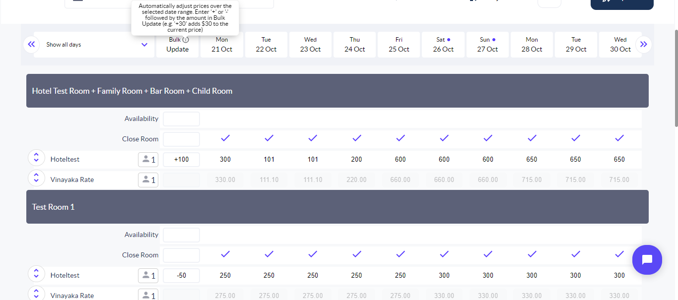 Manually increase or decrease price at bulk level by a fix amount for ...