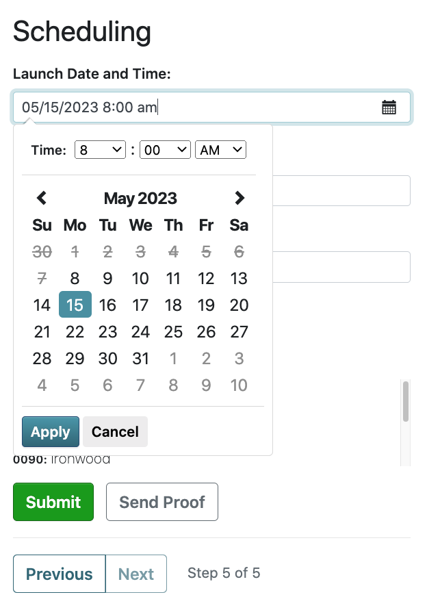 Pick a Launch Date - Radiate Knowledge Base