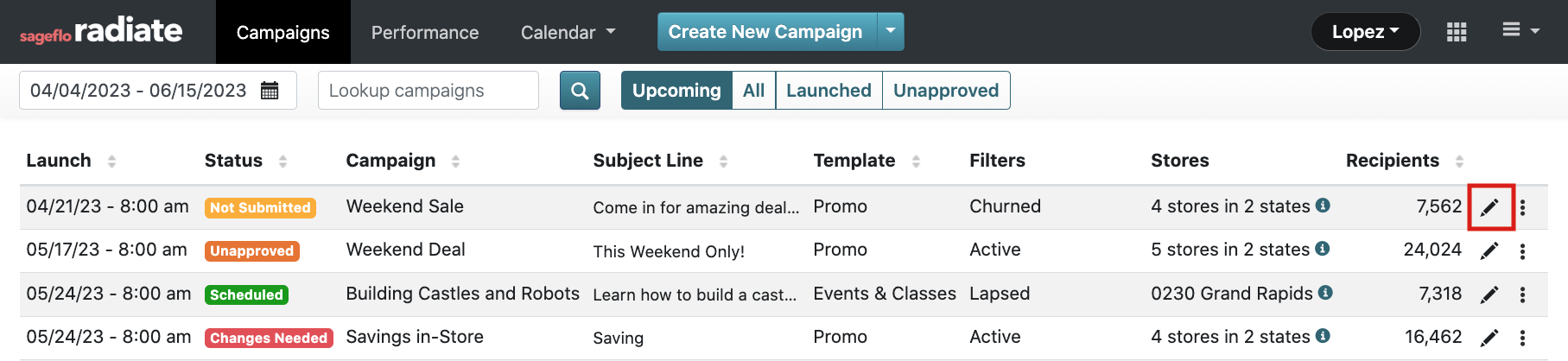 Creating and Editing a Campaign - Radiate Knowledge Base