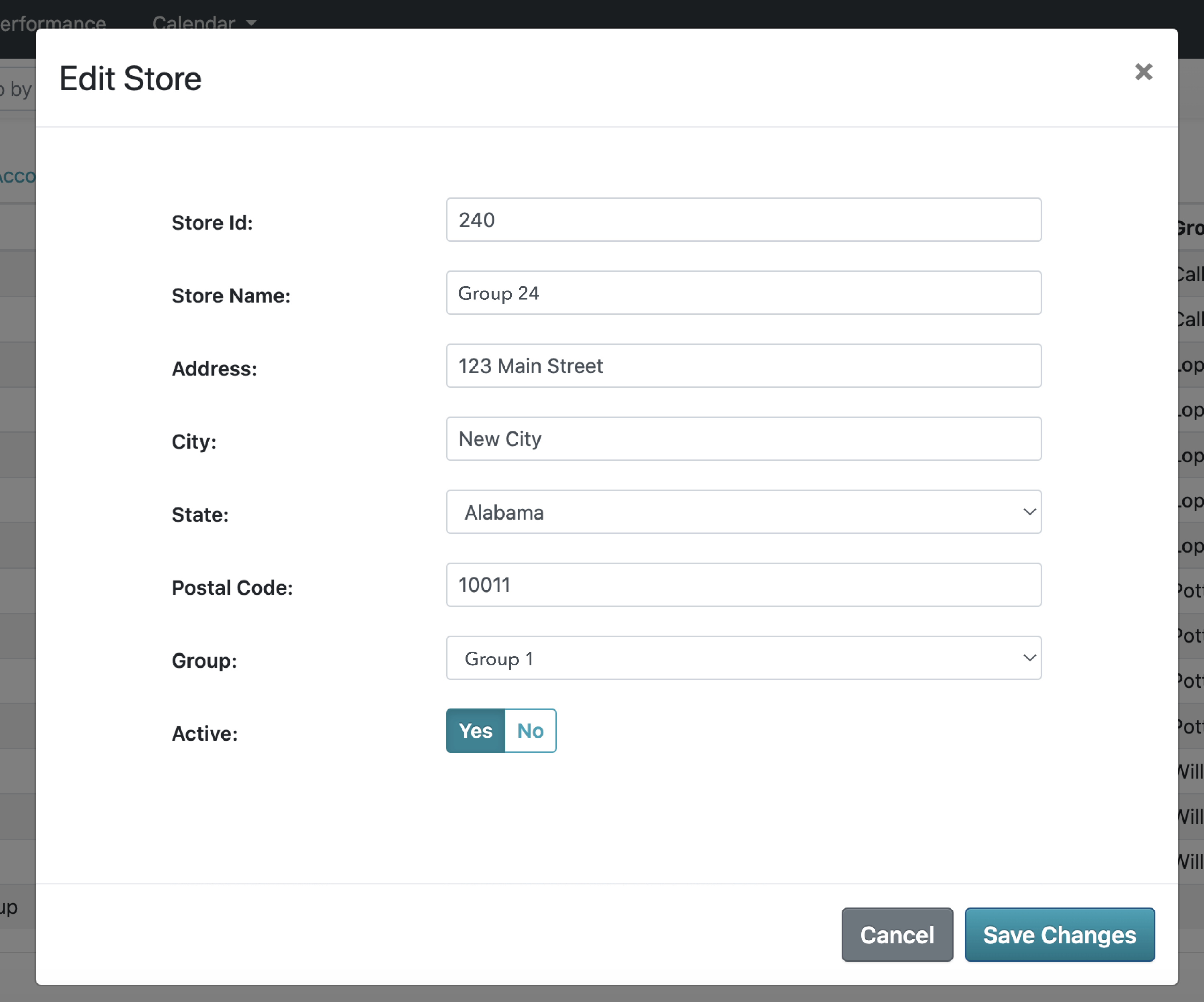 Modify a Location - Radiate Knowledge Base