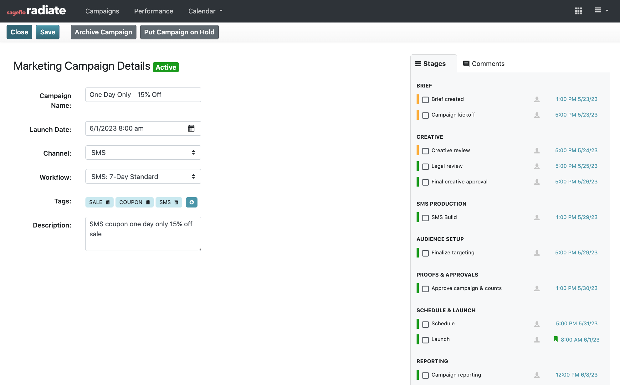 Working with Marketing Schedules - Radiate Knowledge Base