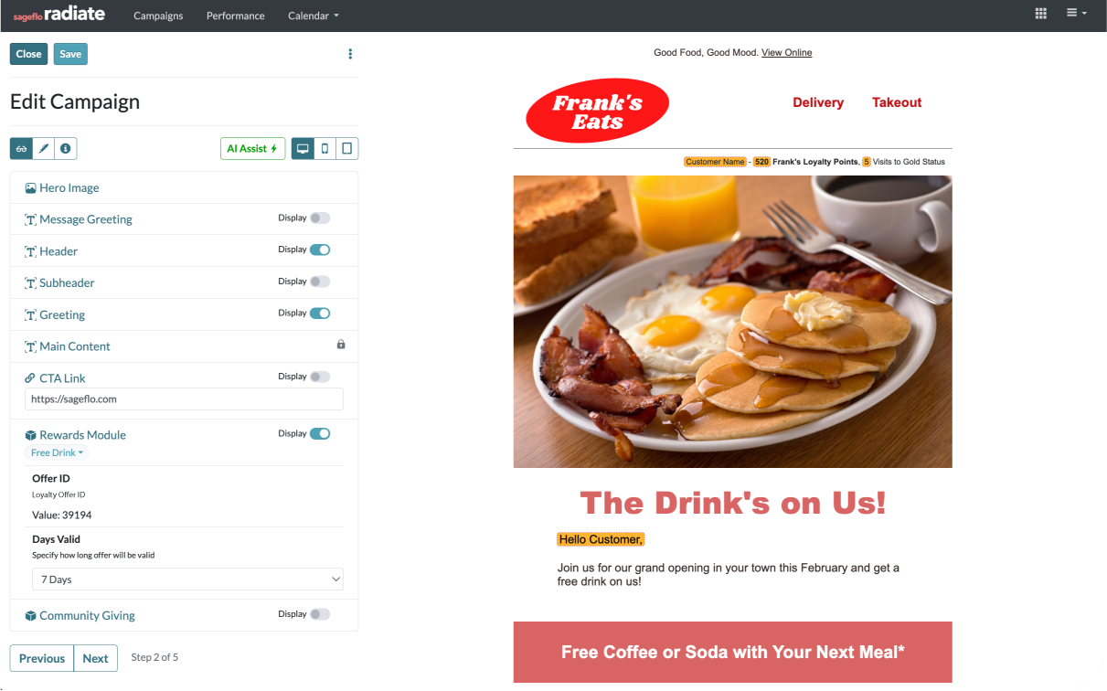 Edit Campaign Content - Radiate Knowledge Base