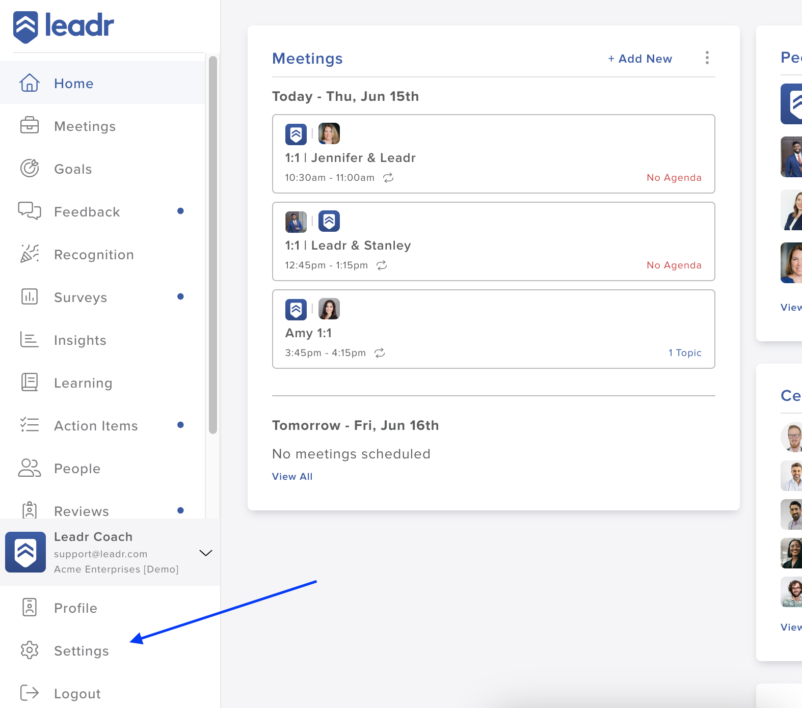 Organization Settings - Leadr Knowledge Base