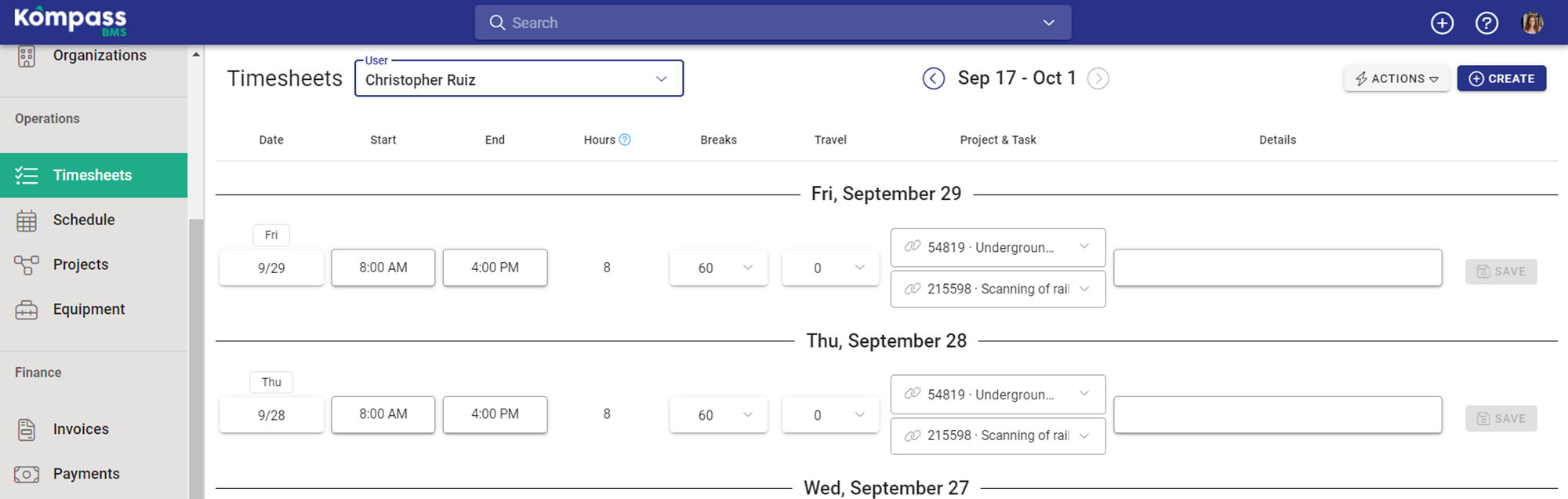 Create a new task - Kompass BMS Knowledge Base