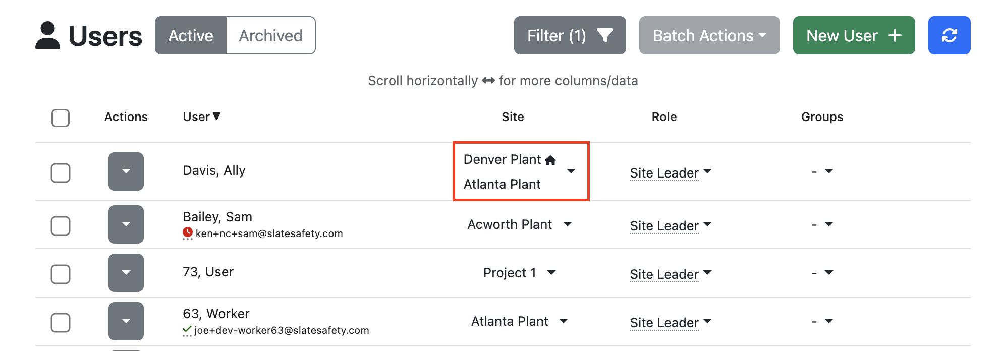 Adding Site Leaders to Additional Sites - SlateSafety Knowledge Base