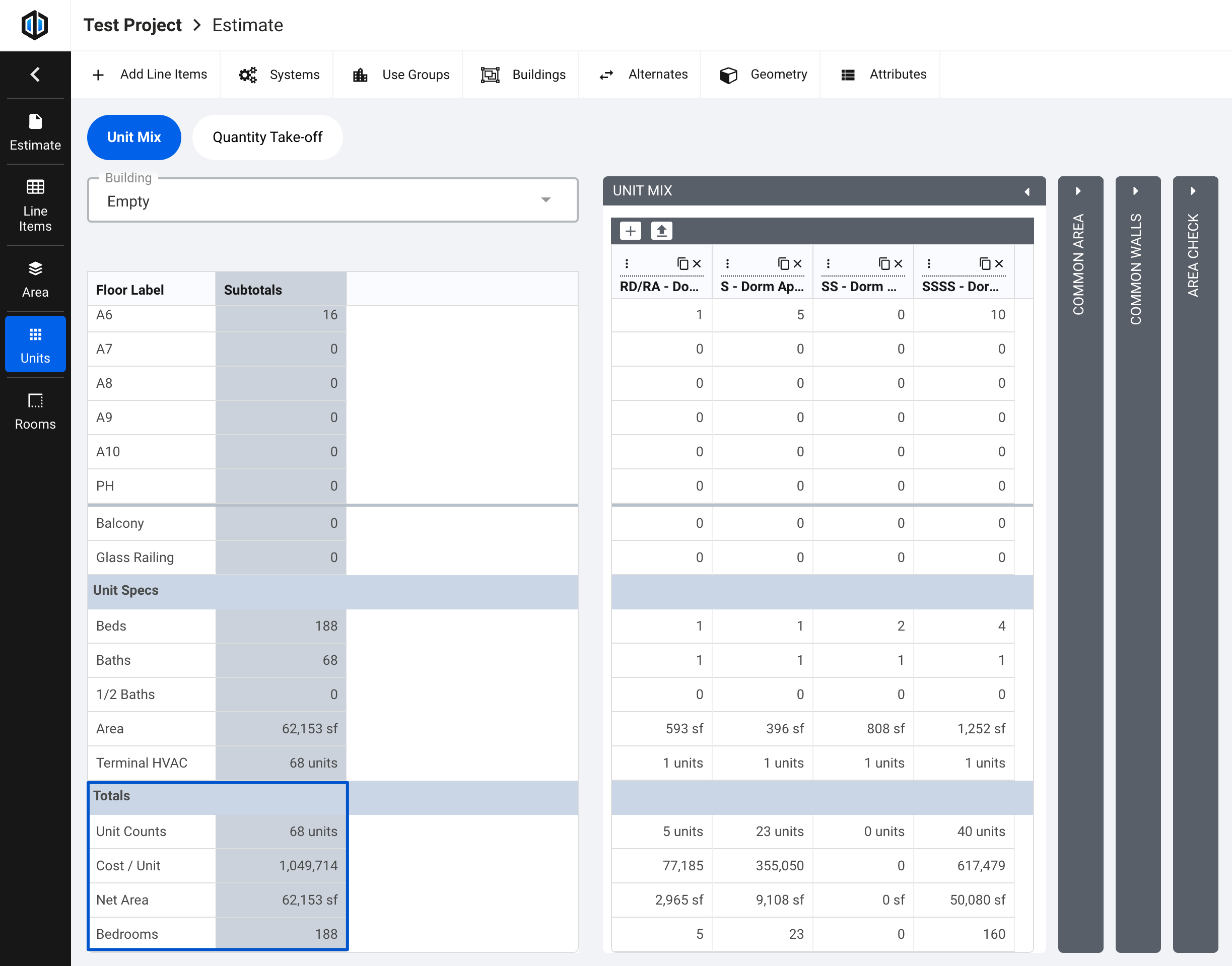 Using the Units tab in an Estimate - Ediphi Help Center
