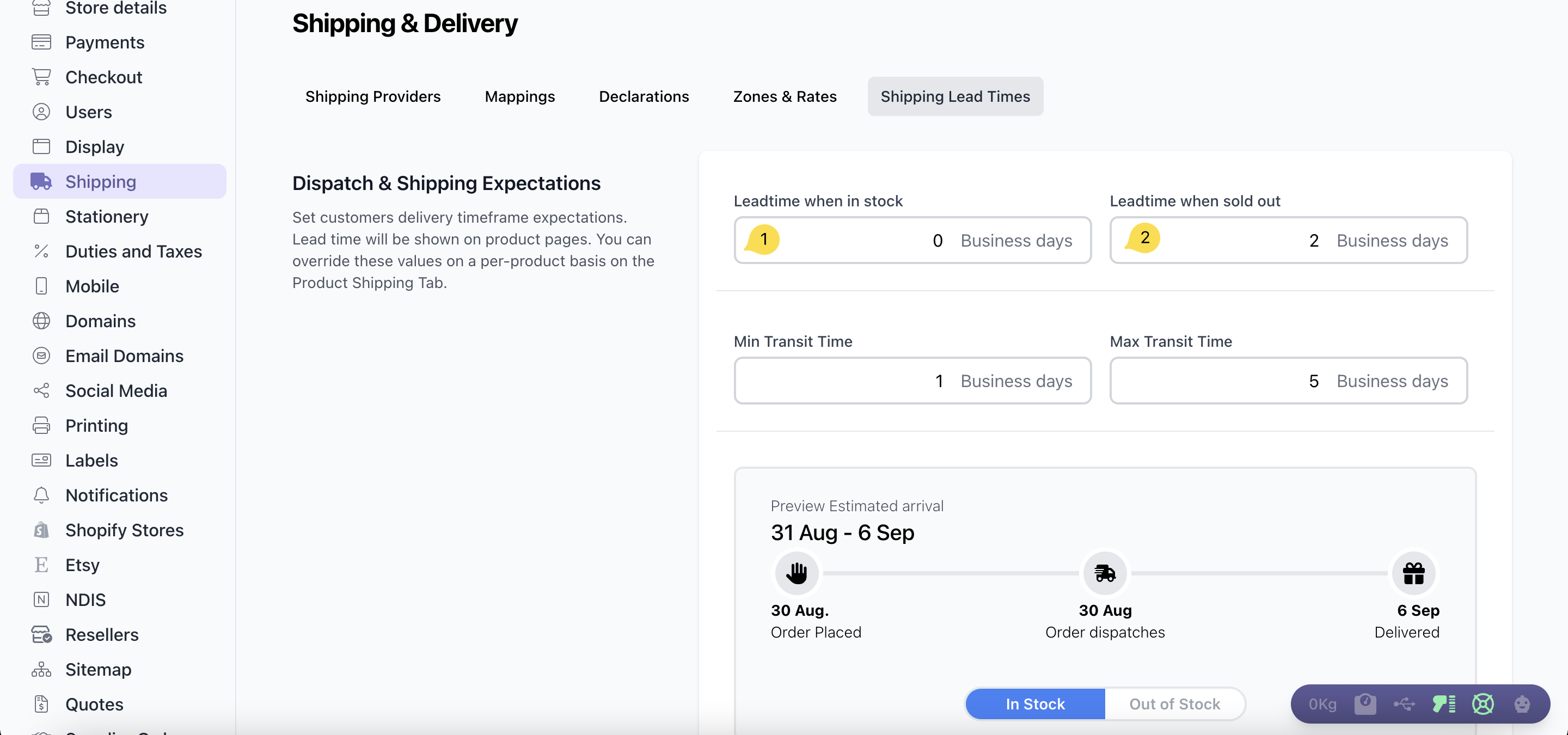 Setting up Shipping Lead Times - Koi Help Center