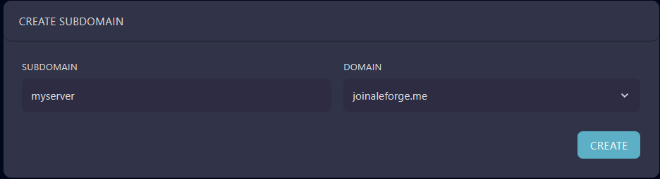 How to create a subdomain for your server - AleForge