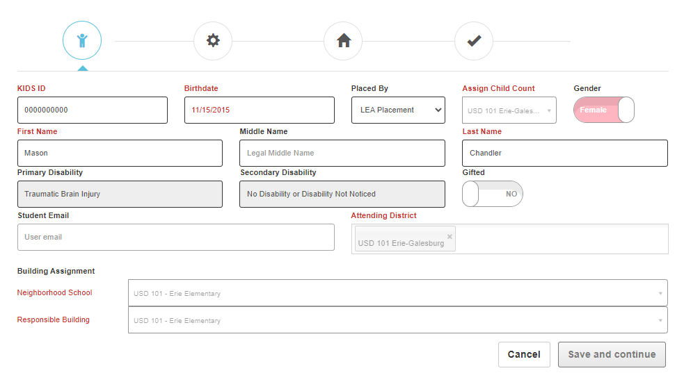 Level 2 - Edit Student Profile Information - Learning Backpack IEP