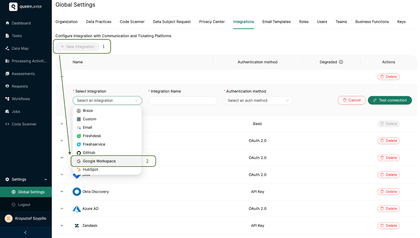 Google Workspace Integration (Data Mapping) - TrustWorks Knowledge Base