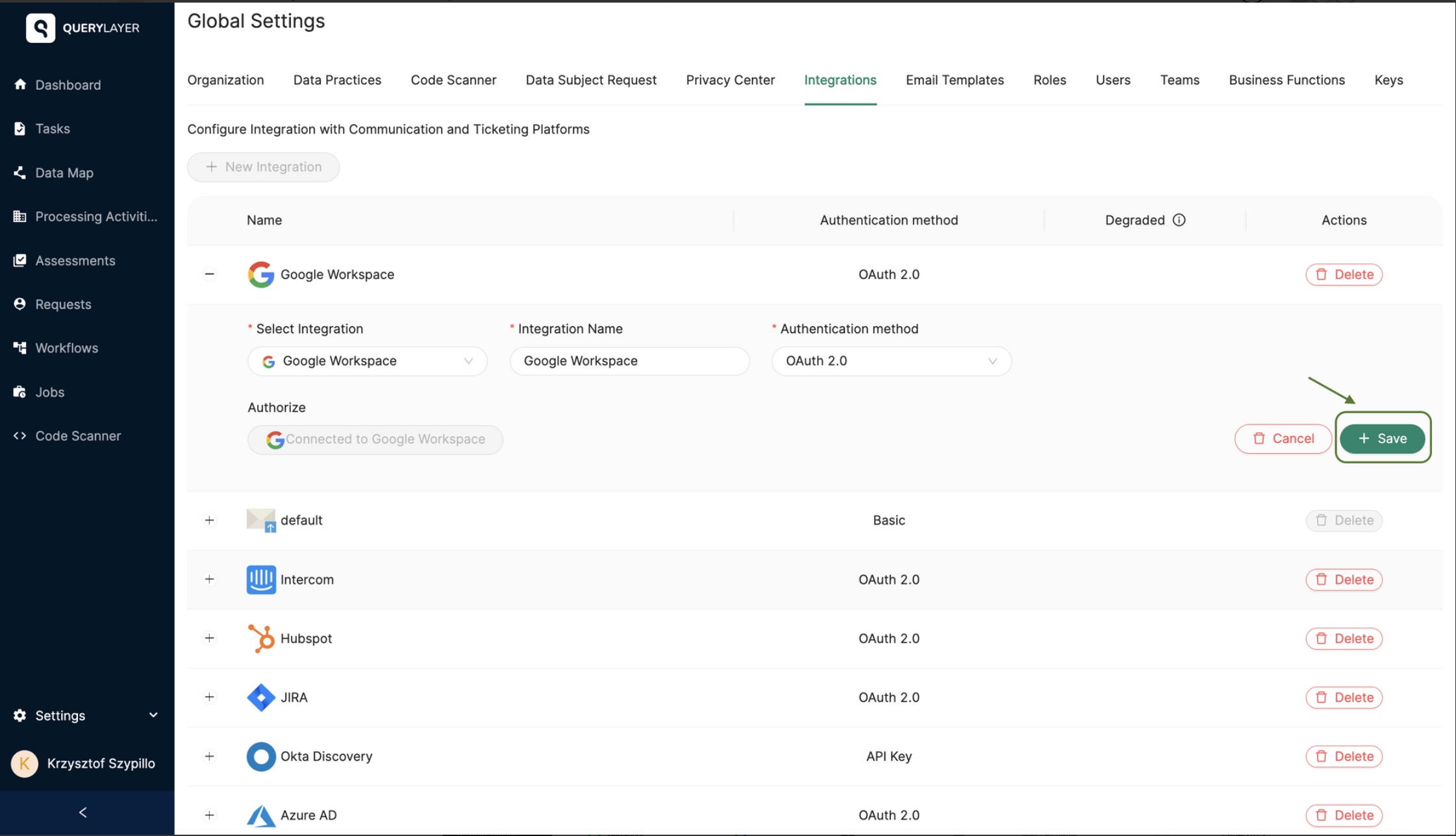 Google Workspace Integration (Data Mapping) - TrustWorks Knowledge Base