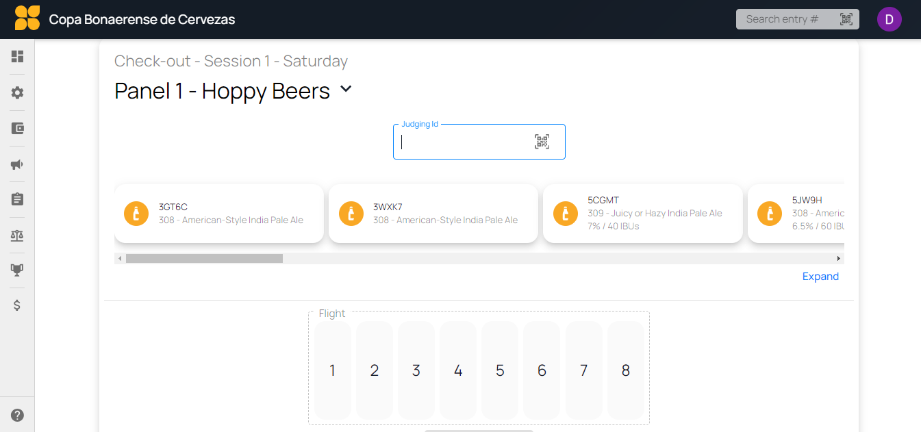 Check-out - Beer Awards Platform Knowledge Base