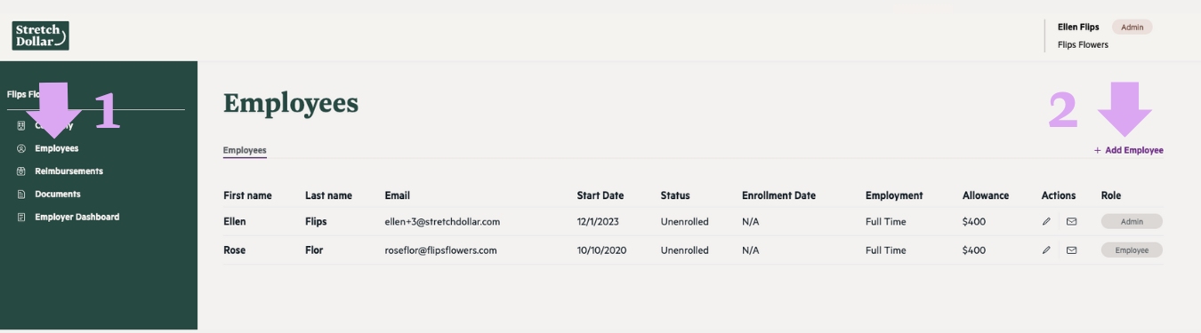 How to add or remove an employee - StretchDollar Help Center