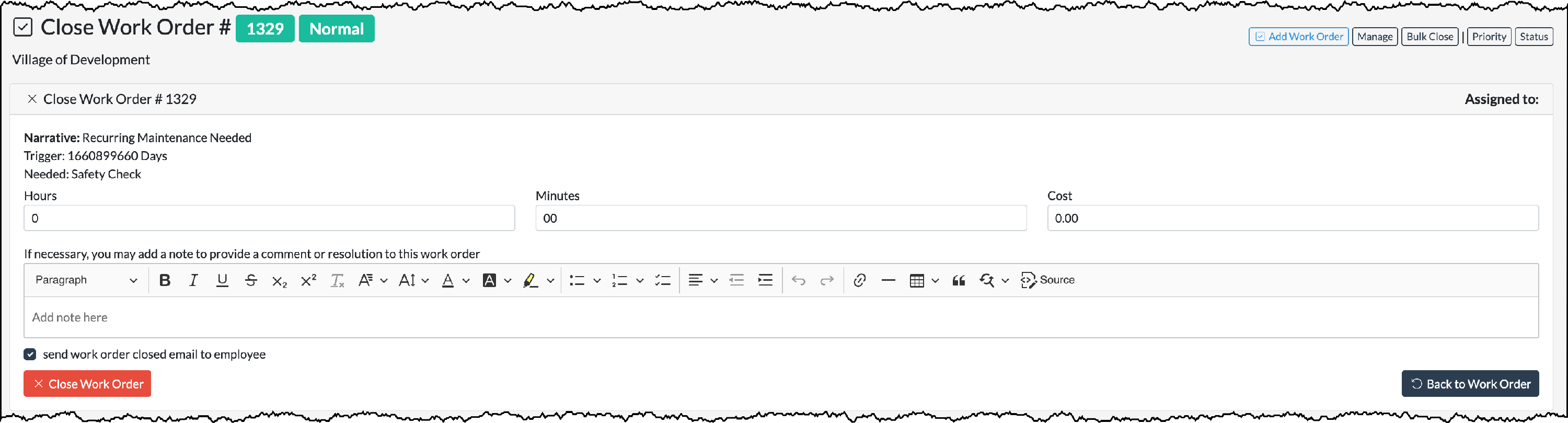 Managing Work Orders - pstracker