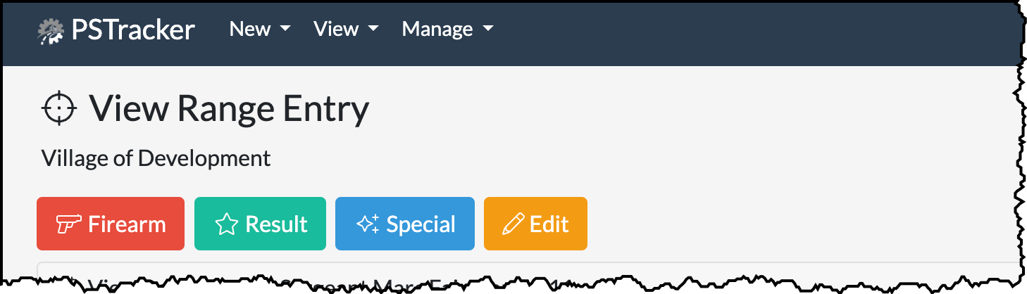 Range Navigation Menu - pstracker