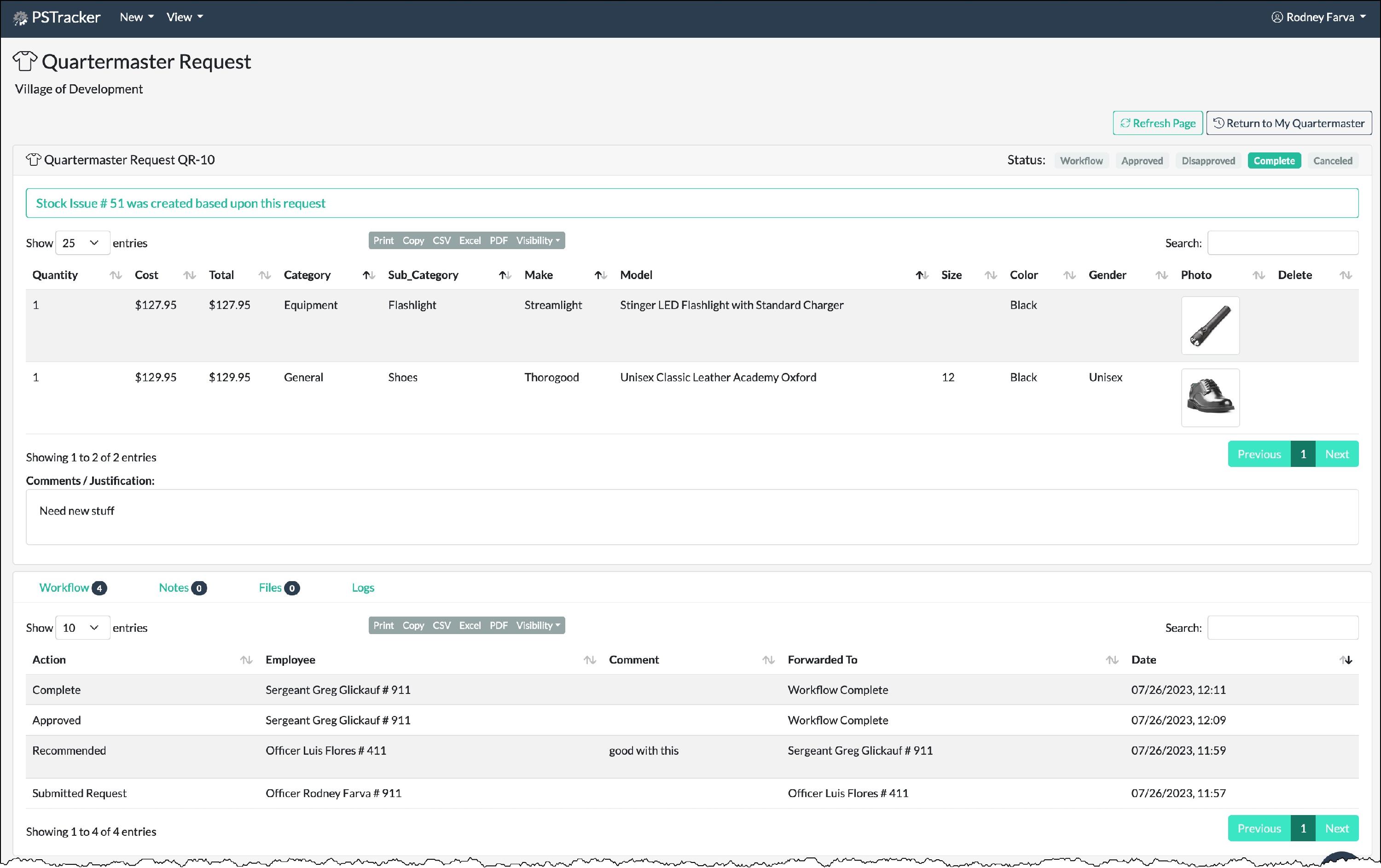 My Quartermaster - pstracker