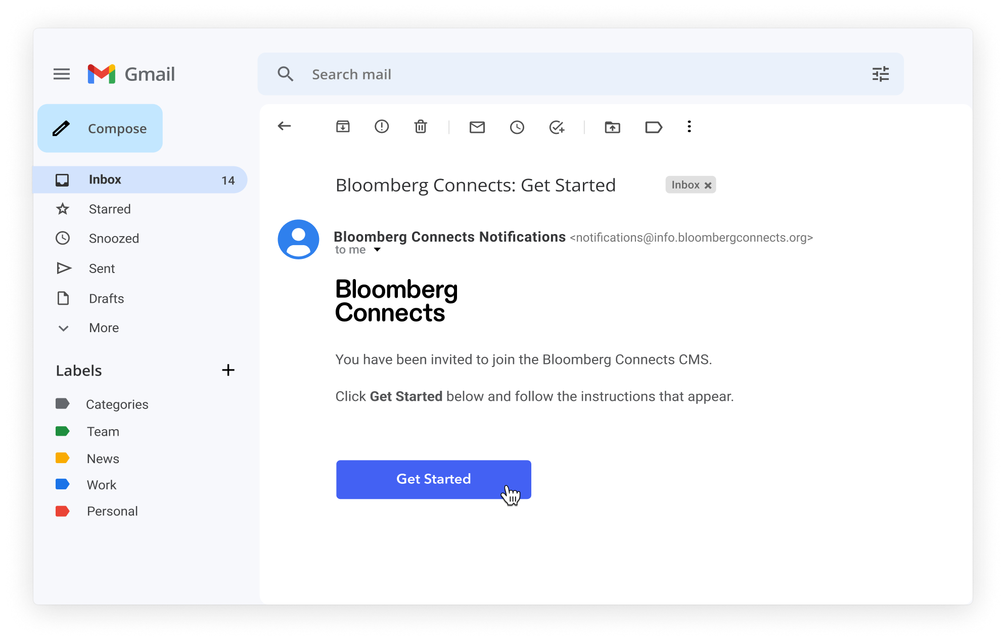 First-Time CMS Login - Bloomberg Connects Support