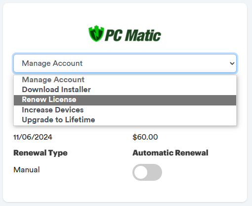 How do I renew my PC Matic subscription? - PC Matic Home Support