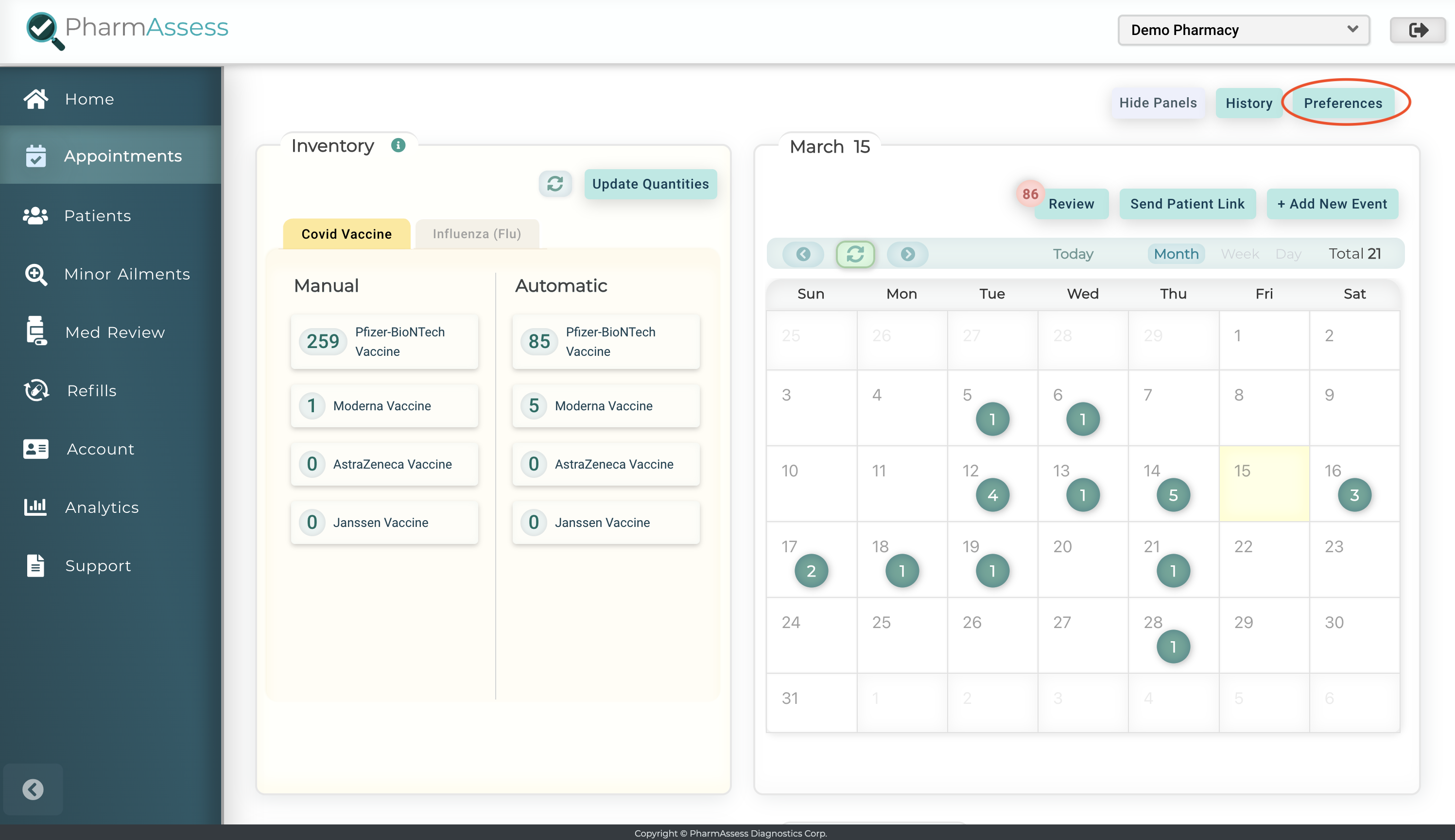 Appointment Module Settings - PharmAssess Help Center