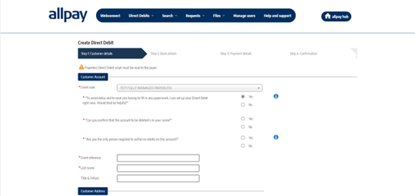 Manage Direct Debit User Guide - allpay Help Centre