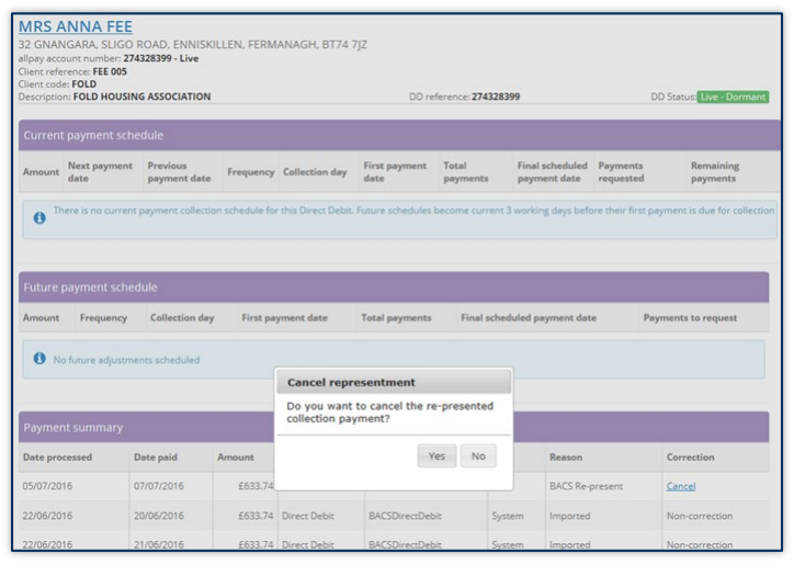 Senior Direct Debit User Guide - allpay Help Centre